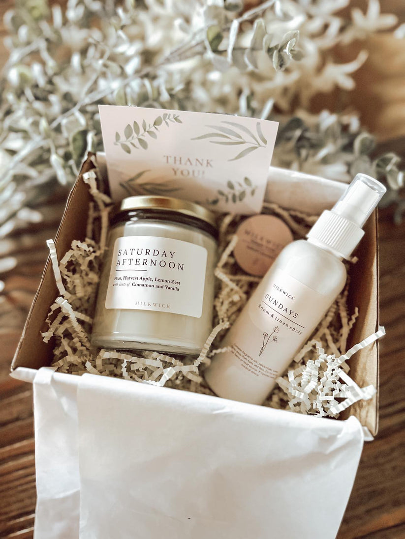 Gift Pack- Large Candle & Room Spray – Milkwick